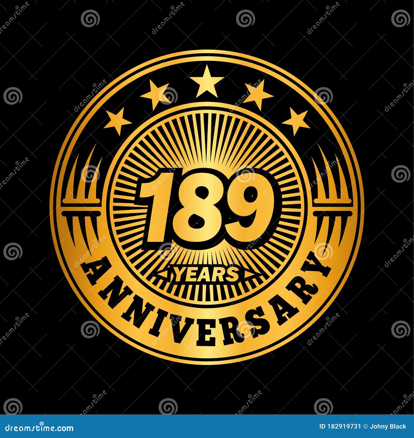 189 Years Anniversary Celebration. 189th Anniversary Logo Design ...