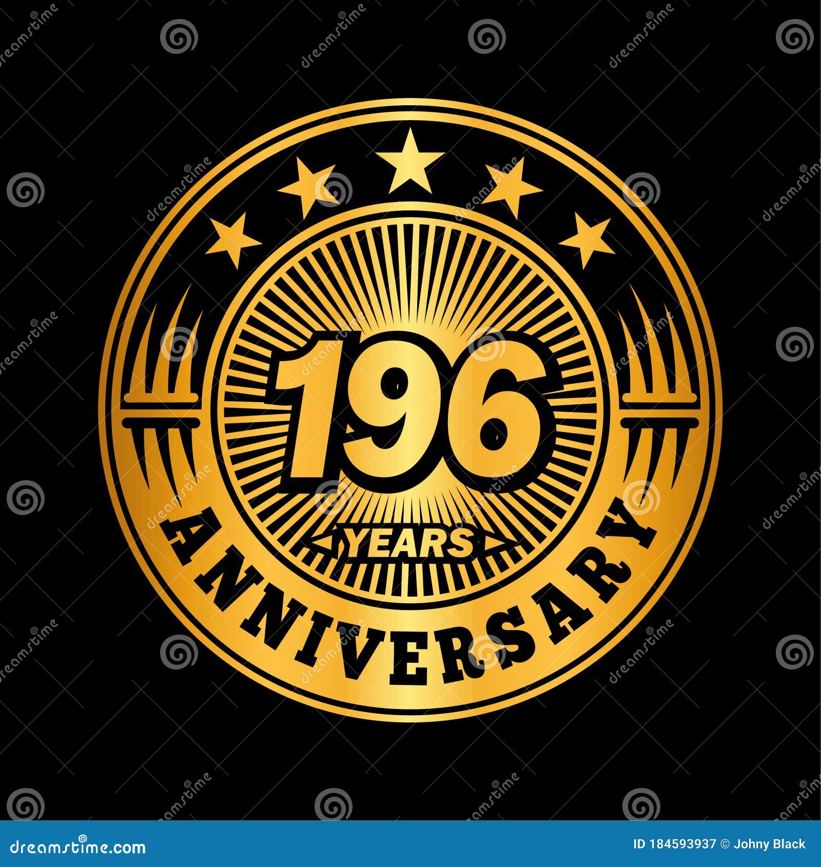 196 Years Anniversary Celebration. 196th Anniversary Logo Design ...