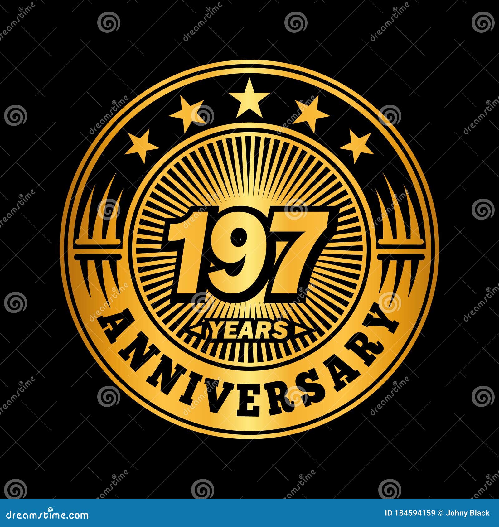 197 Years Anniversary Celebration. 197th Anniversary Logo Design ...