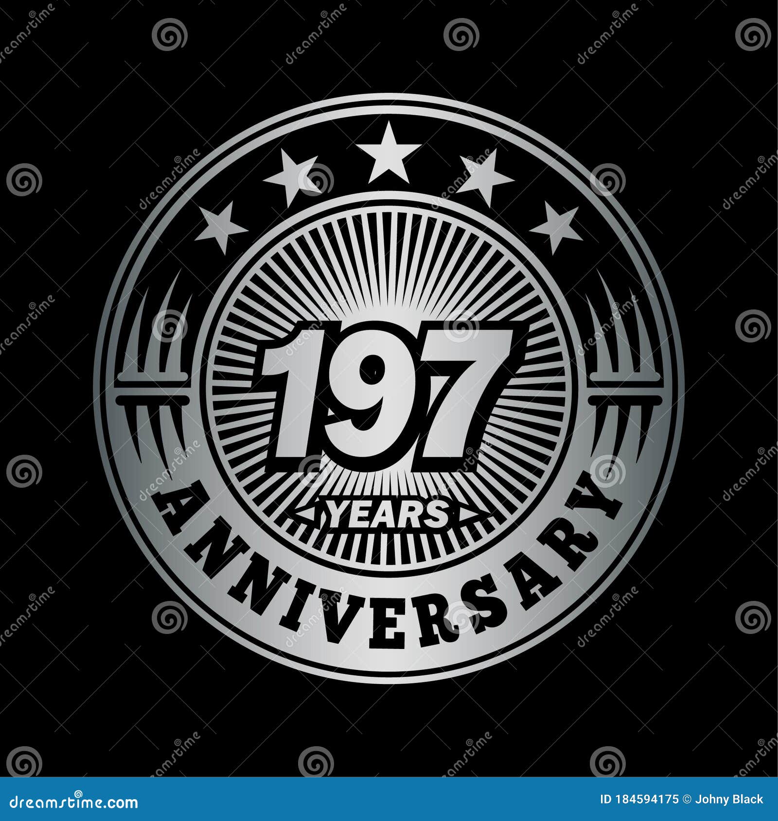 197 Years Anniversary Celebration. 197th Anniversary Logo Design ...