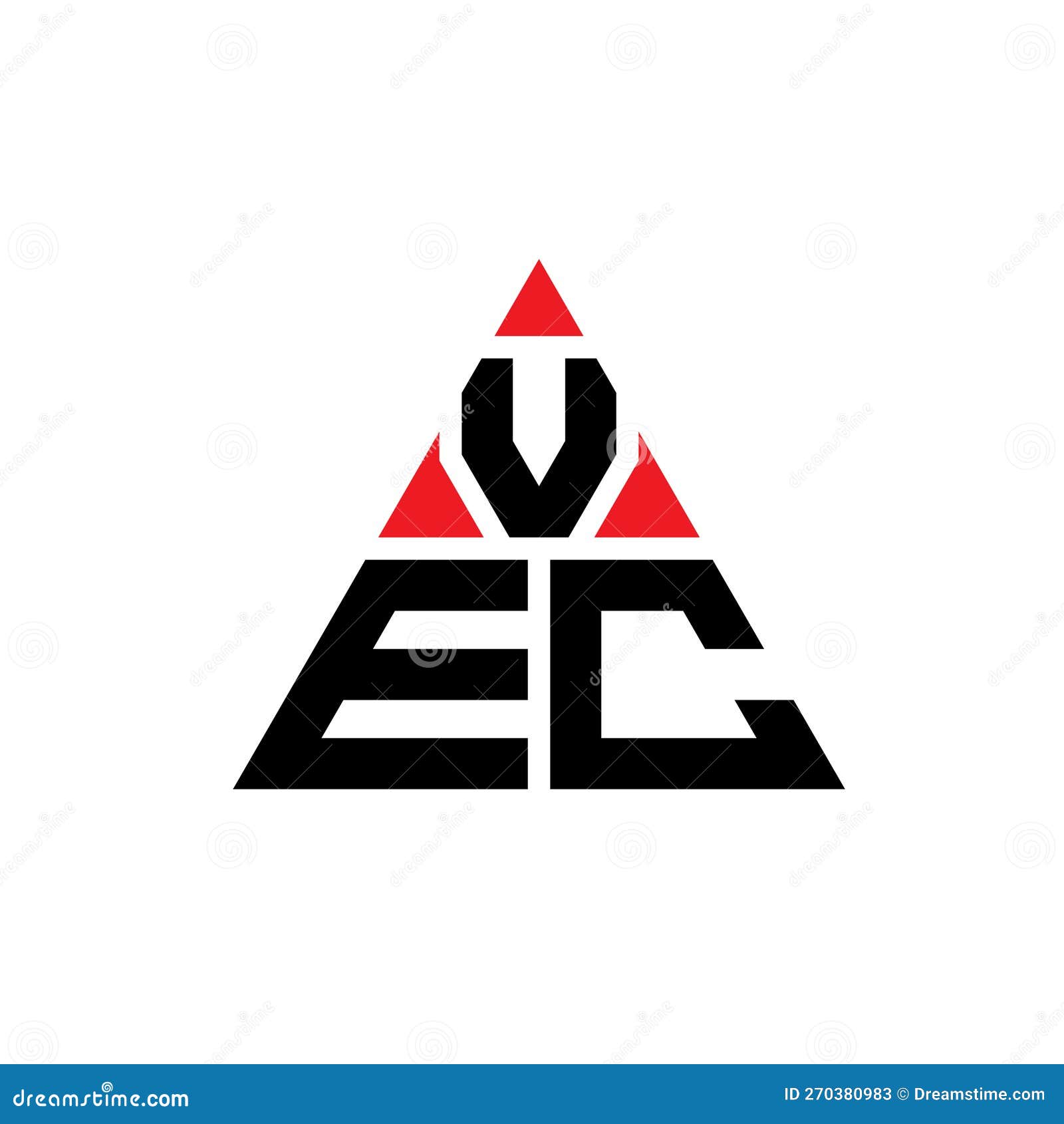 VEC Triangle Letter Logo Design with Triangle Shape. VEC Triangle Logo ...
