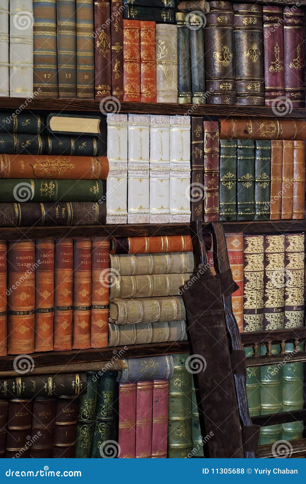 Vecchi Libri Classici Sullo Scaffale Per Libri Fotografia Stock ...