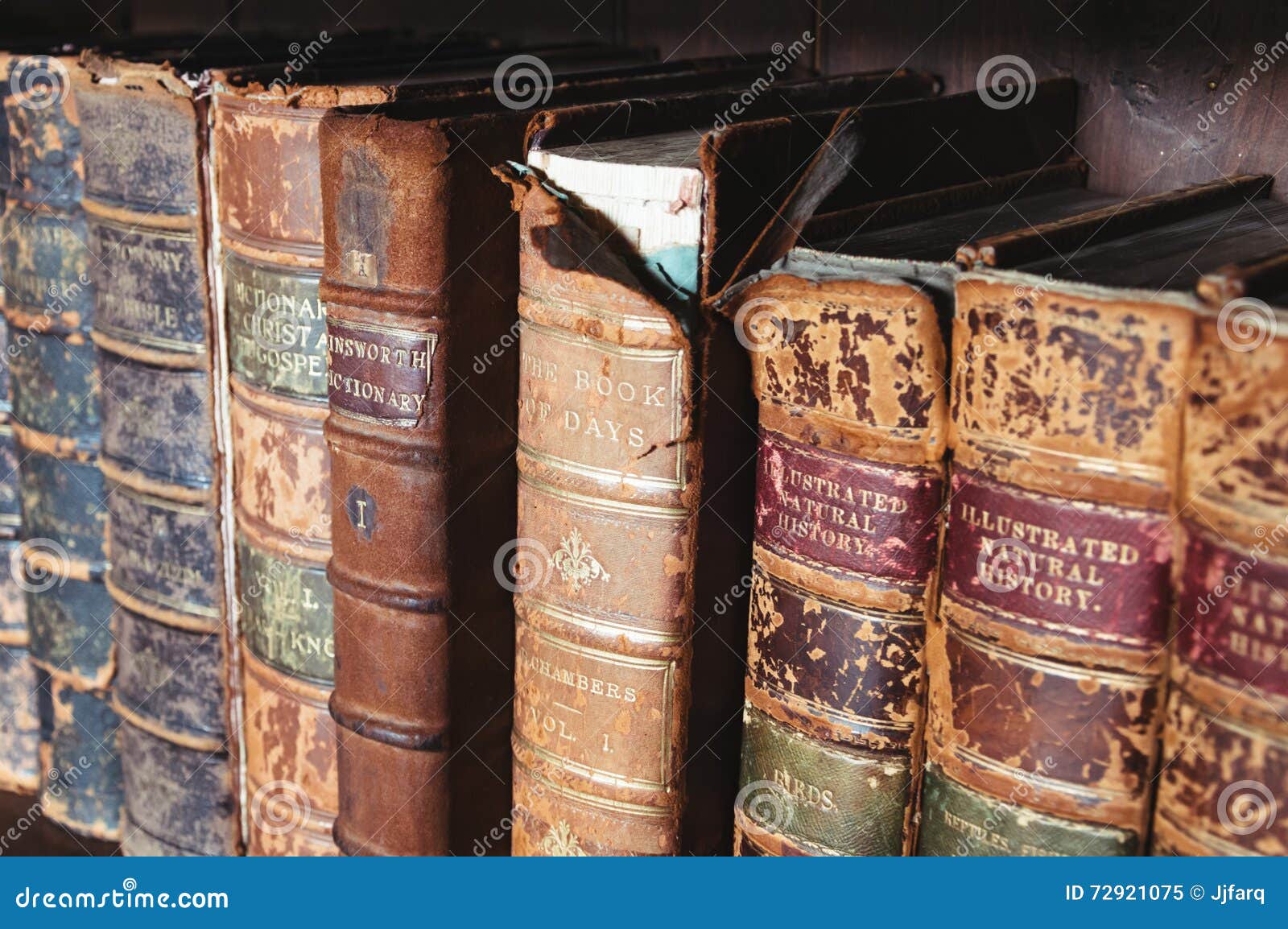 Vecchi libri sulla mensola immagine editoriale. Immagine di ...