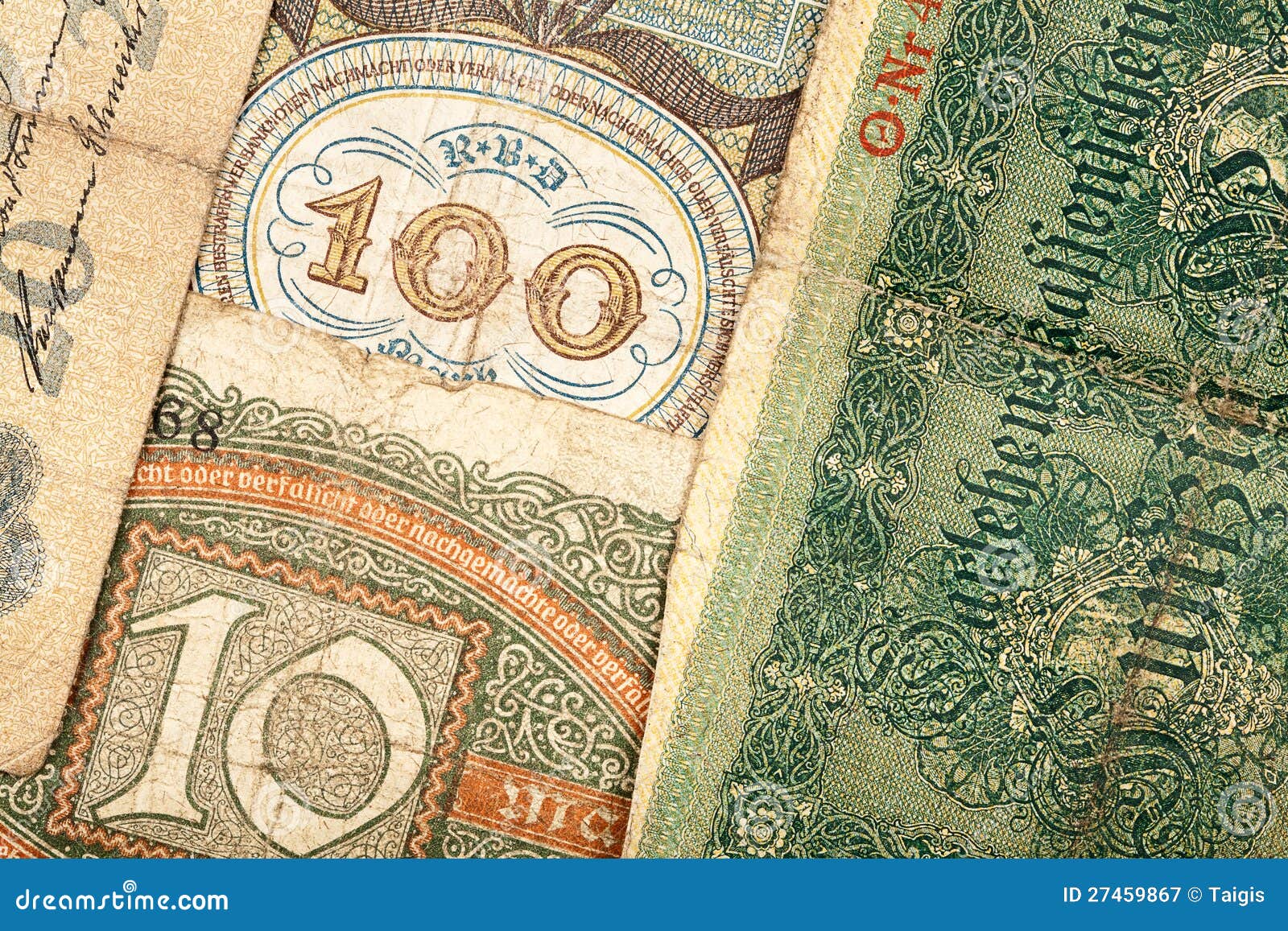 Vecchi soldi tedeschi immagine stock. Immagine di valuta - 27459867