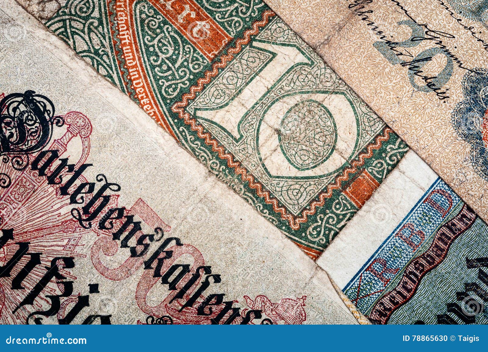 Vecchi soldi tedeschi fotografia stock. Immagine di contrariato - 78865630