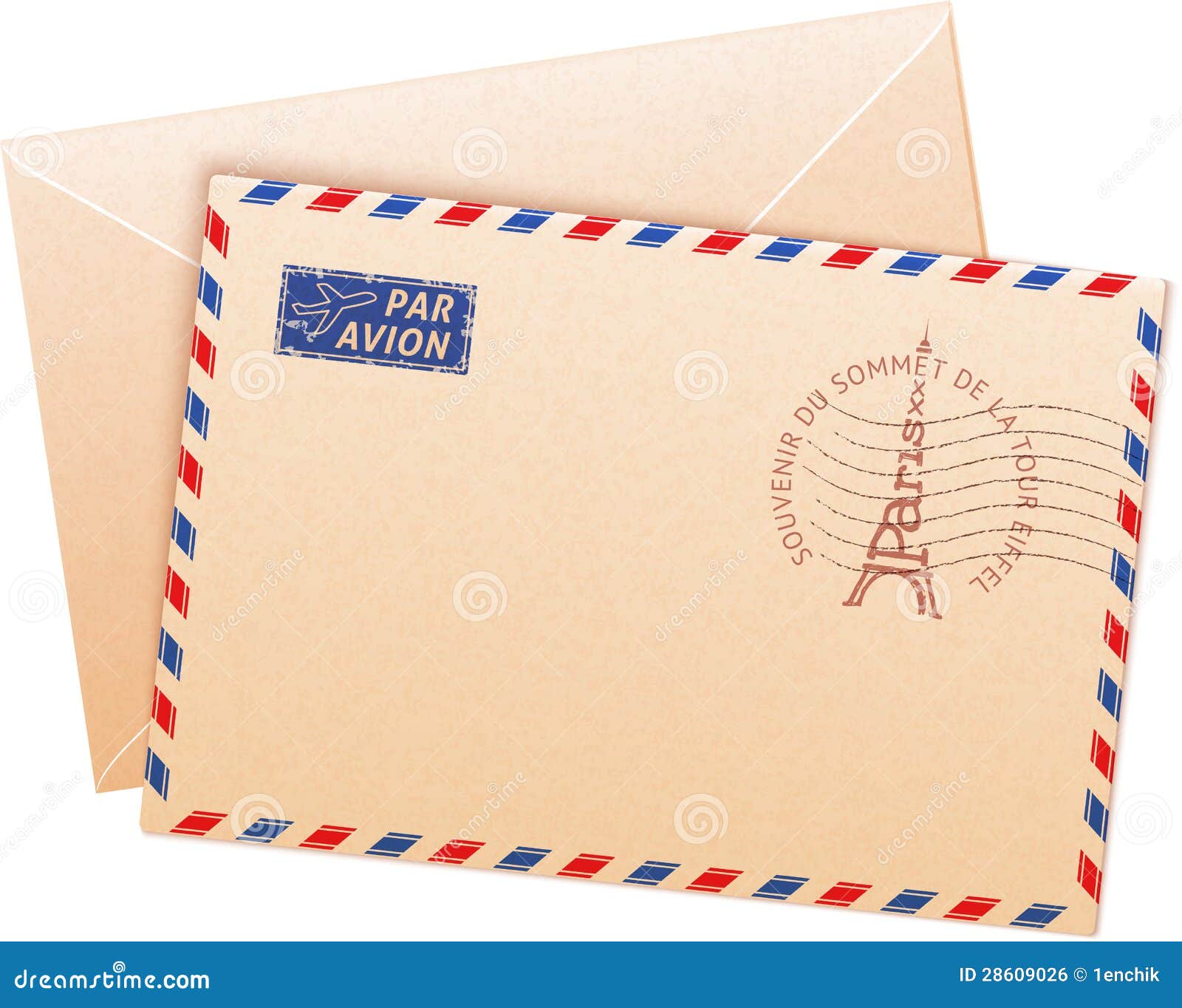 Vecchia Busta Francese Con Il Giro Di Eiffel Illustrazione Vettoriale ...