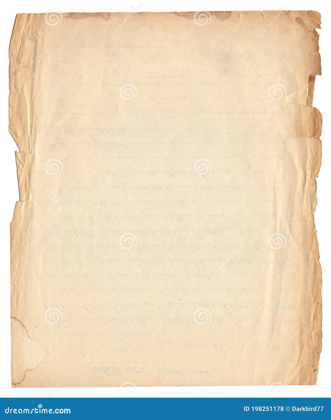 Vecchia Carta Grezza Vintage Con Graffi E Macchie Isolate Illustrazione ...