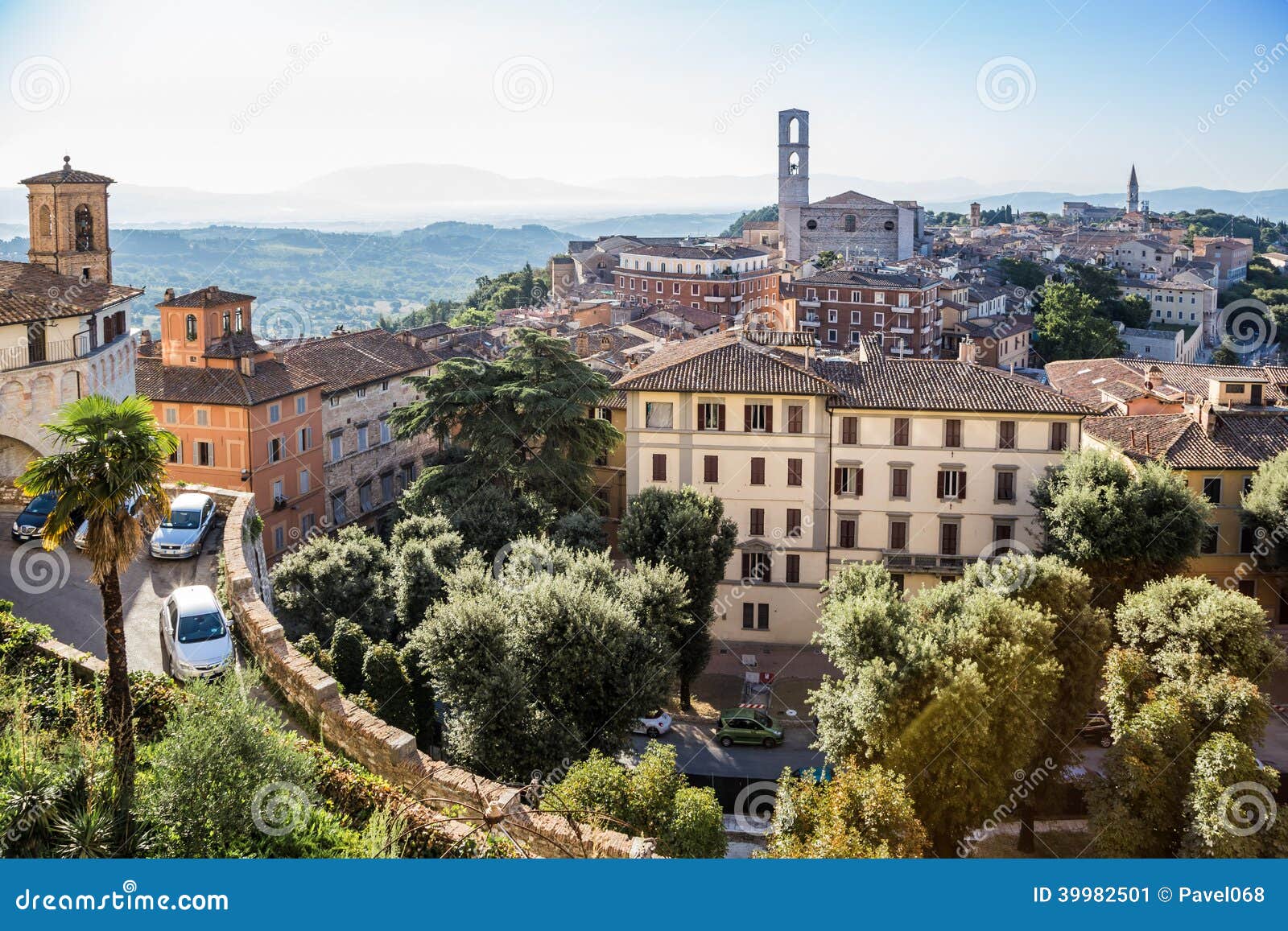 Vecchia Città Di Perugia, Umbria, Italia Immagine Stock - Immagine di ...