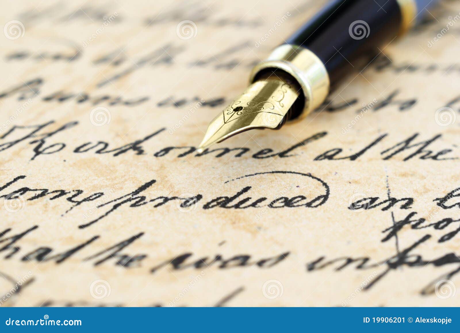 Vecchia lettera immagine stock. Immagine di manoscritto - 19906201