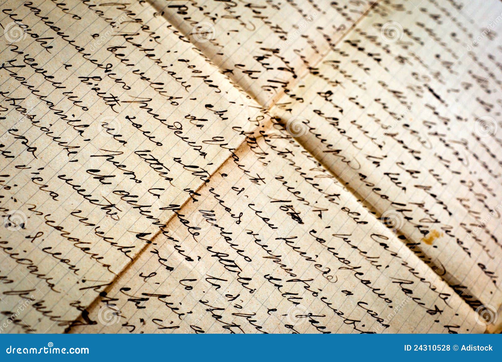 Vecchia Lettera Scritta a Mano Fotografia Stock - Immagine di disegno ...