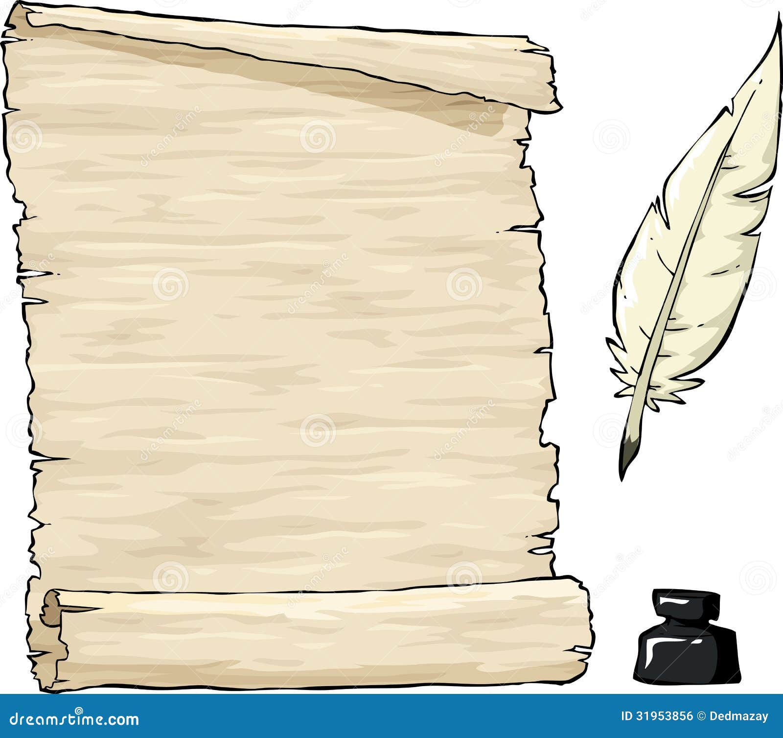 Vecchia pergamena illustrazione vettoriale. Illustrazione di isolato ...