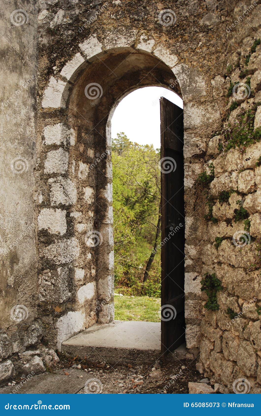 Vecchia Struttura Della Porta Aperta Immagine Stock - Immagine di ...