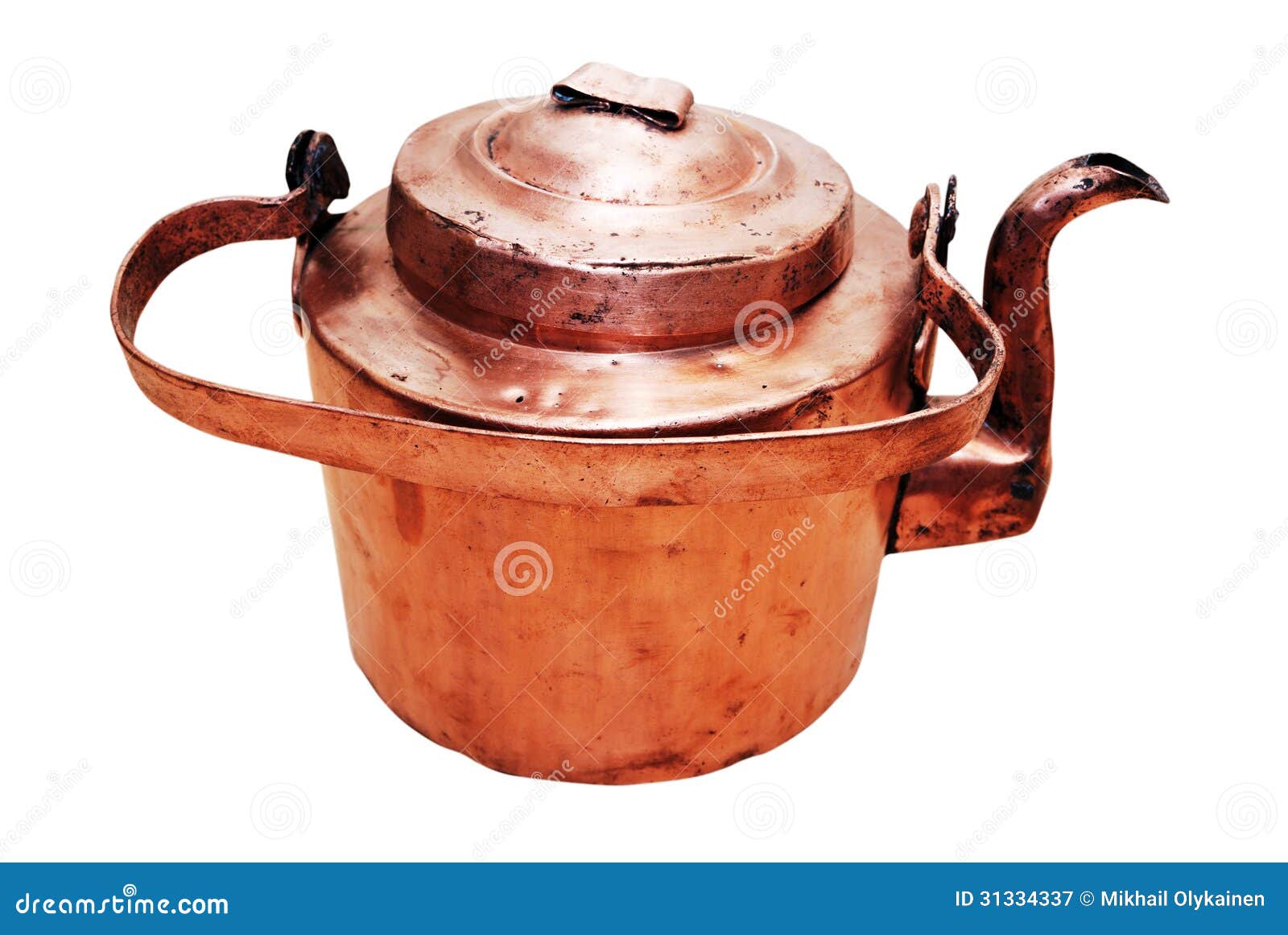 Vecchia Teiera Di Rame D'annata Immagine Stock - Immagine di vaso, rame ...