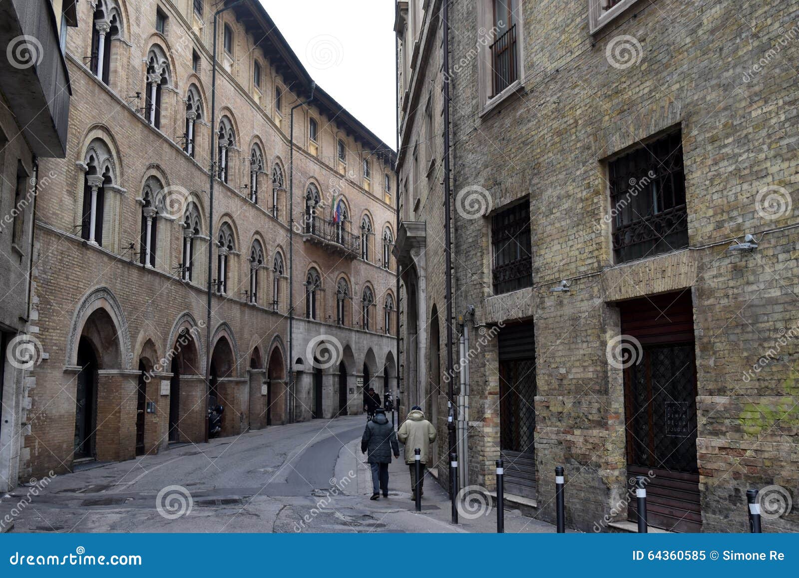 Vecchia Via Italiana, Ancona, Marche, Italia Immagine Stock - Immagine ...