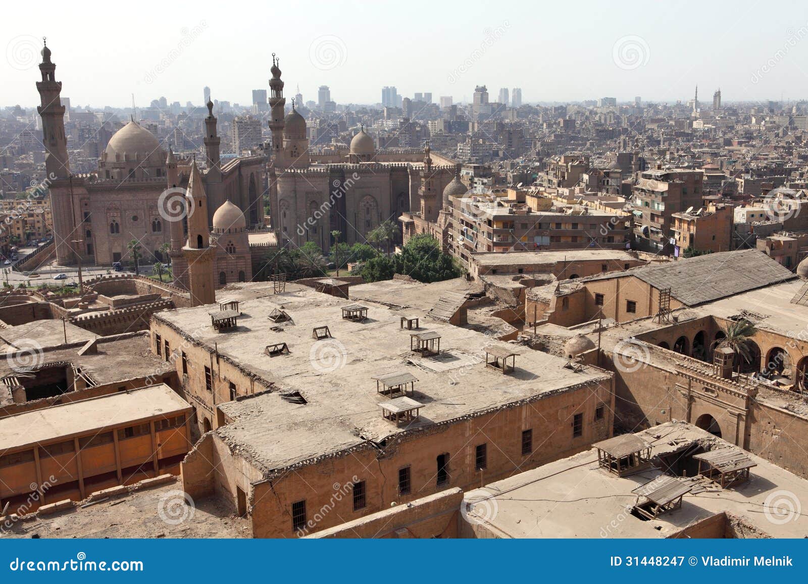 Vecchia Vista Di Il Cairo, Egitto Immagine Stock - Immagine di città ...