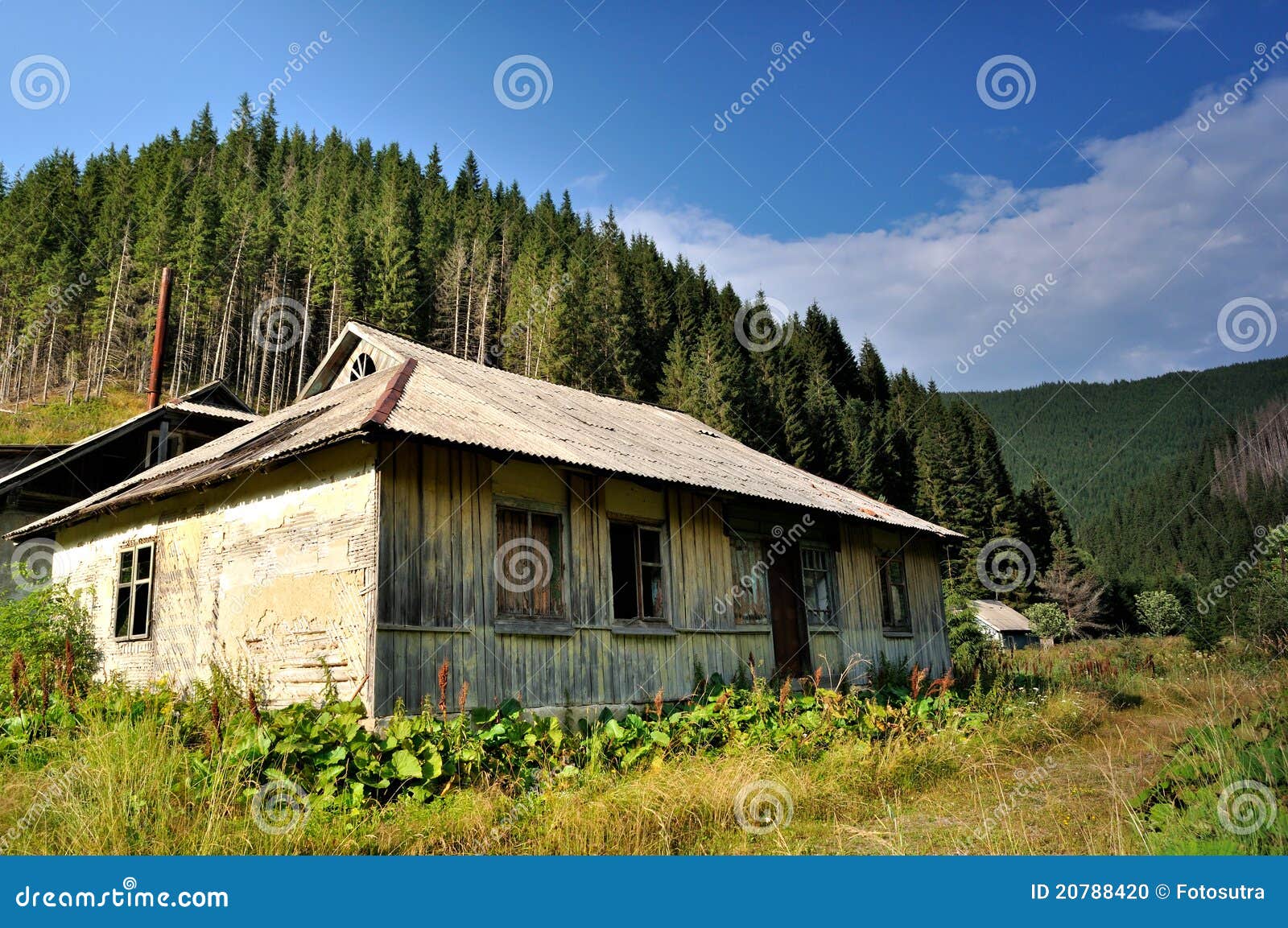 Vecchie case abbandonate fotografia stock. Immagine di paese - 20788420