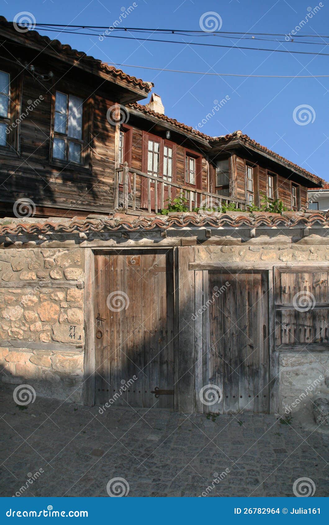Vecchie Case in Nessebar. La Bulgaria Fotografia Stock - Immagine di ...