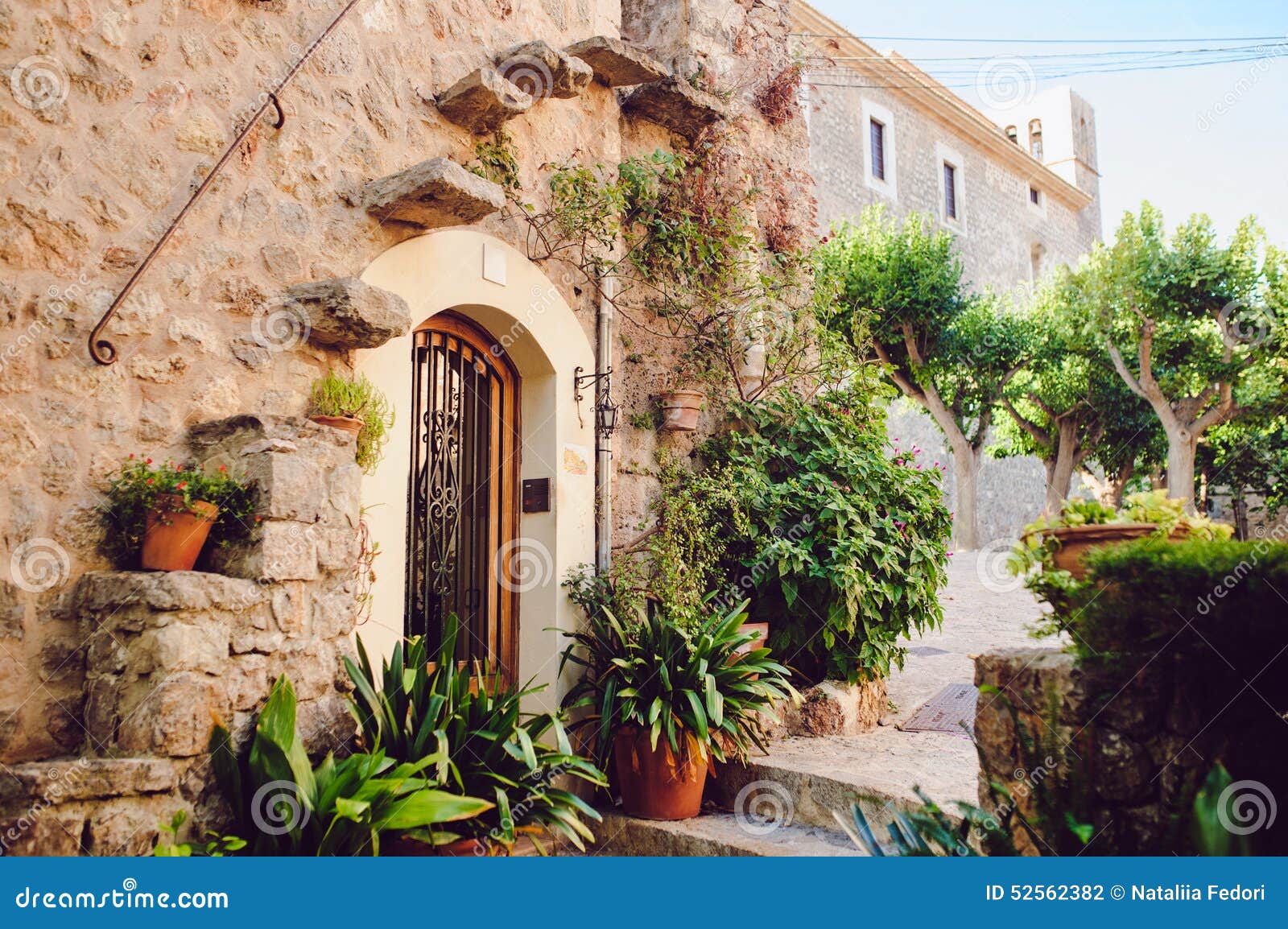 Vecchie Case Tradizionali Della Via a Waldemossa Fotografia Stock ...