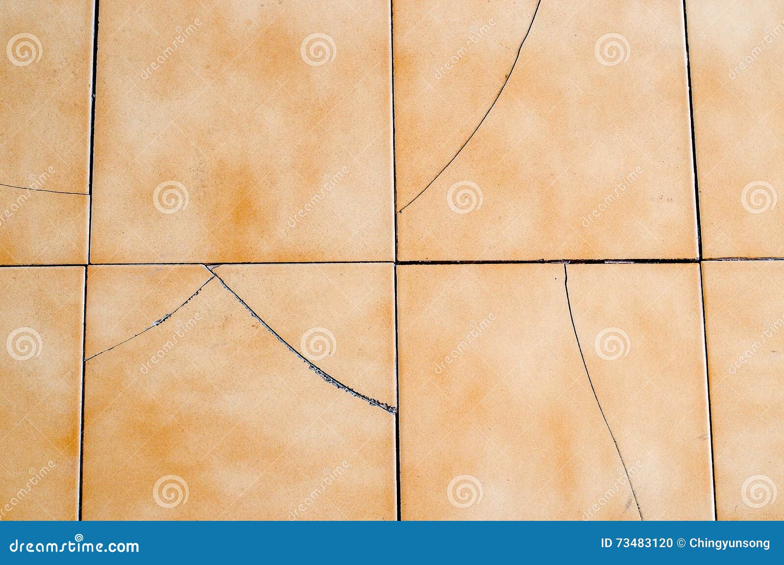 Vecchie E Piastrelle Per Pavimento Rotte Dell'amianto Fotografia Stock ...