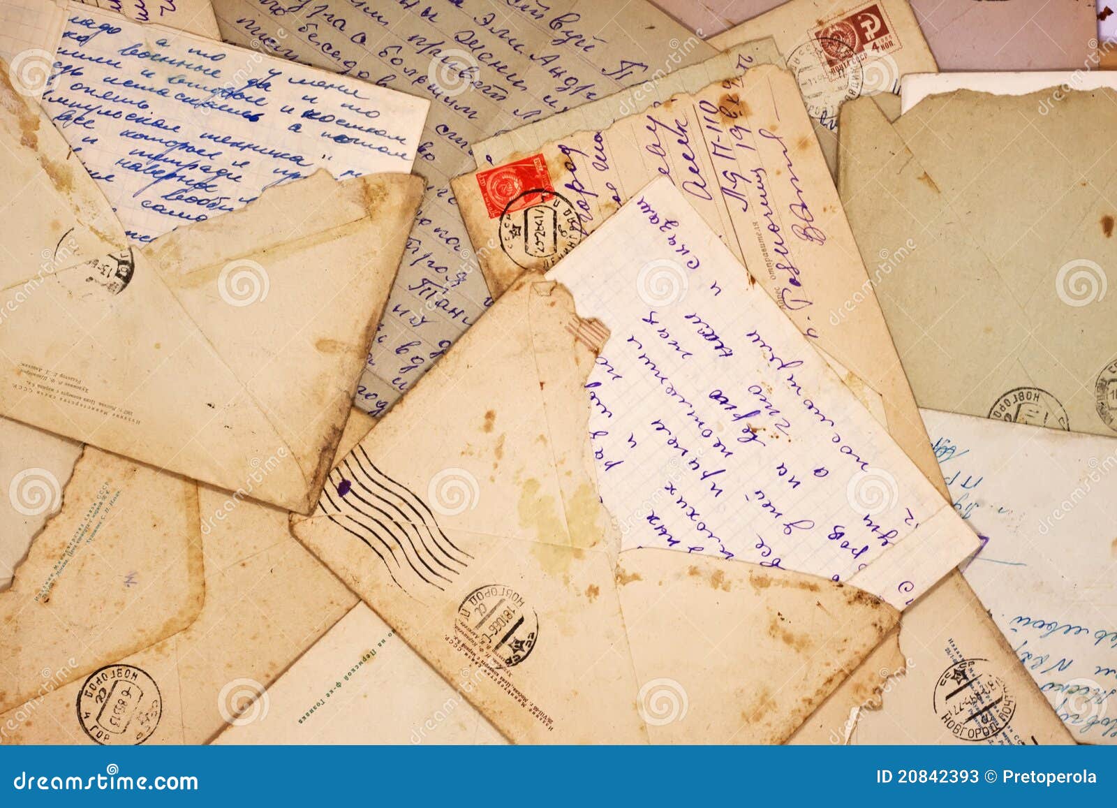 Vecchie lettere e busta immagine stock. Immagine di vuoto - 20842393