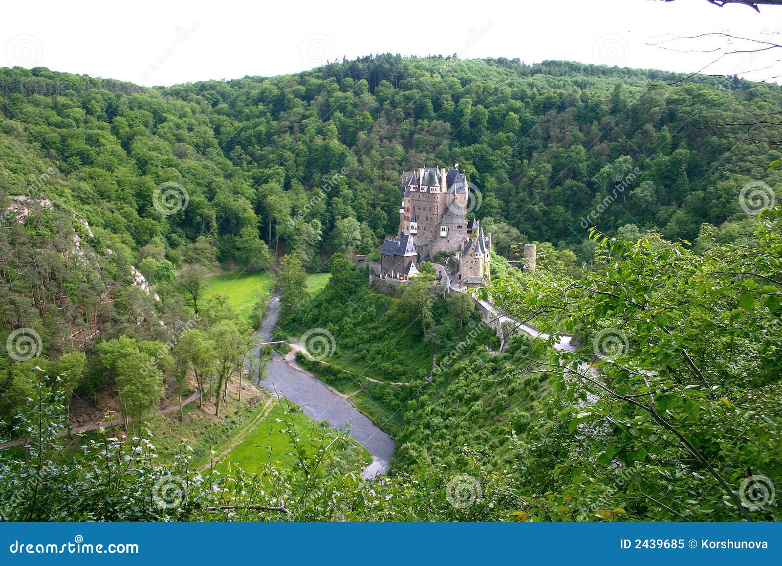 Vecchio Castello. Il Reno River Valley Immagine Stock - Immagine di ...