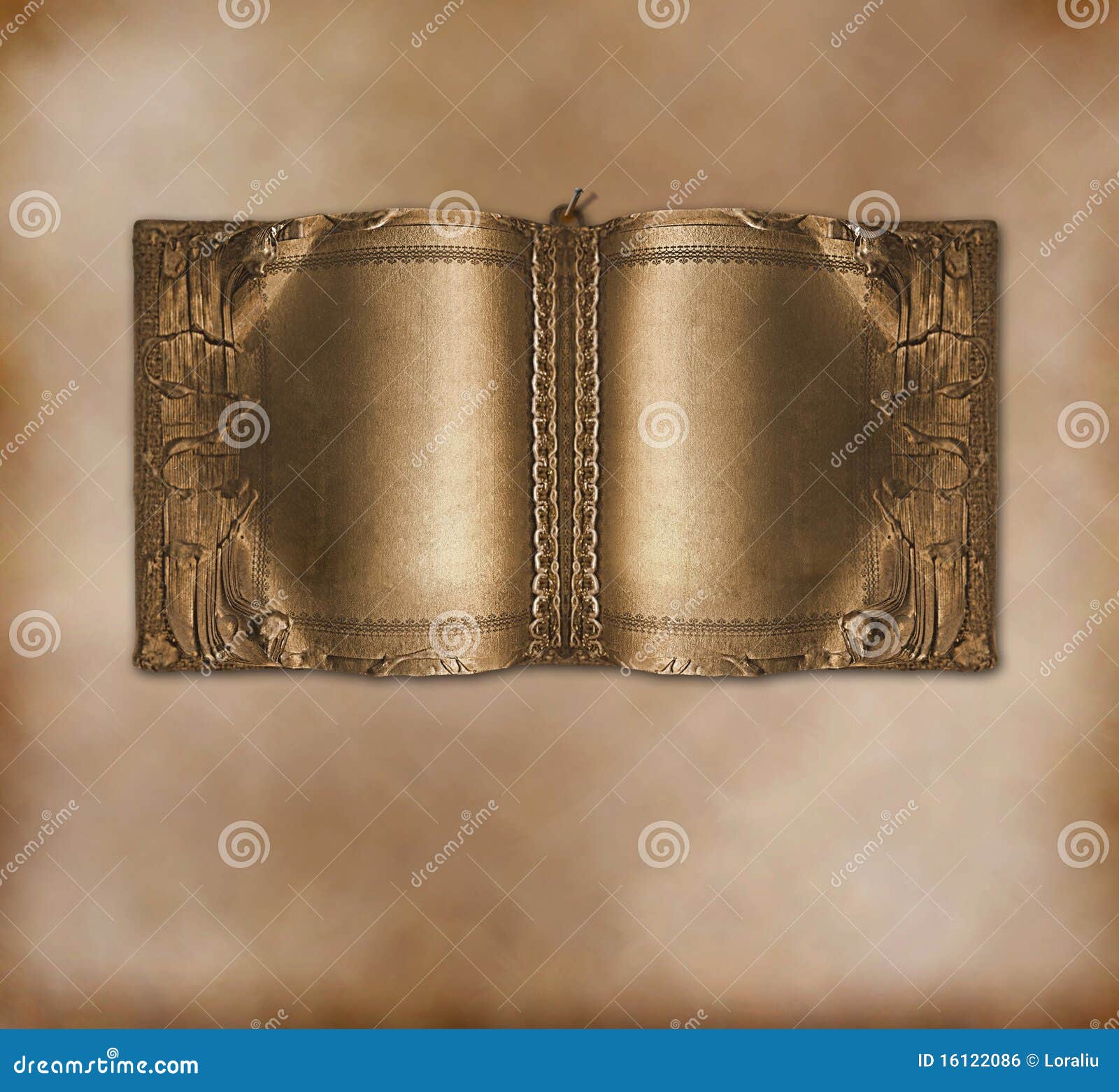 Vecchio Libro Antico Con Le Pagine Dell'oro Fotografia Stock - Immagine ...