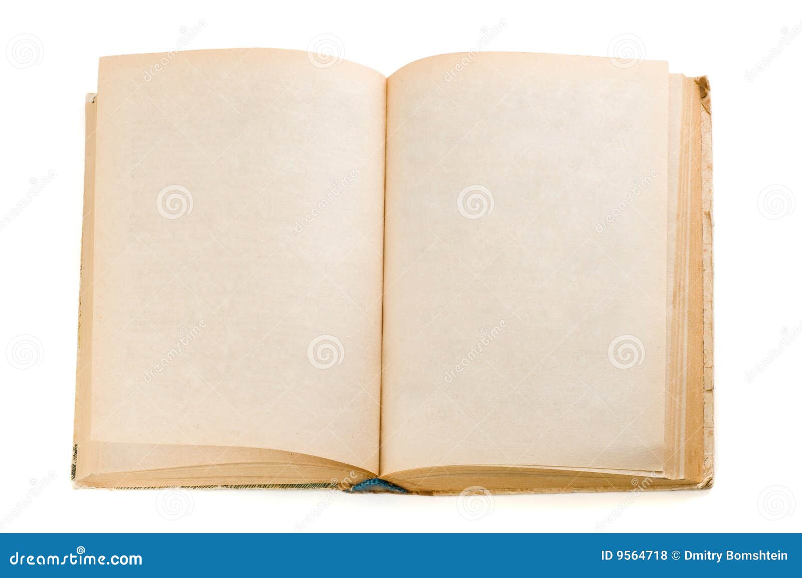 Vecchio Libro Aperto Isolato Su Bianco Fotografia Stock - Immagine di ...