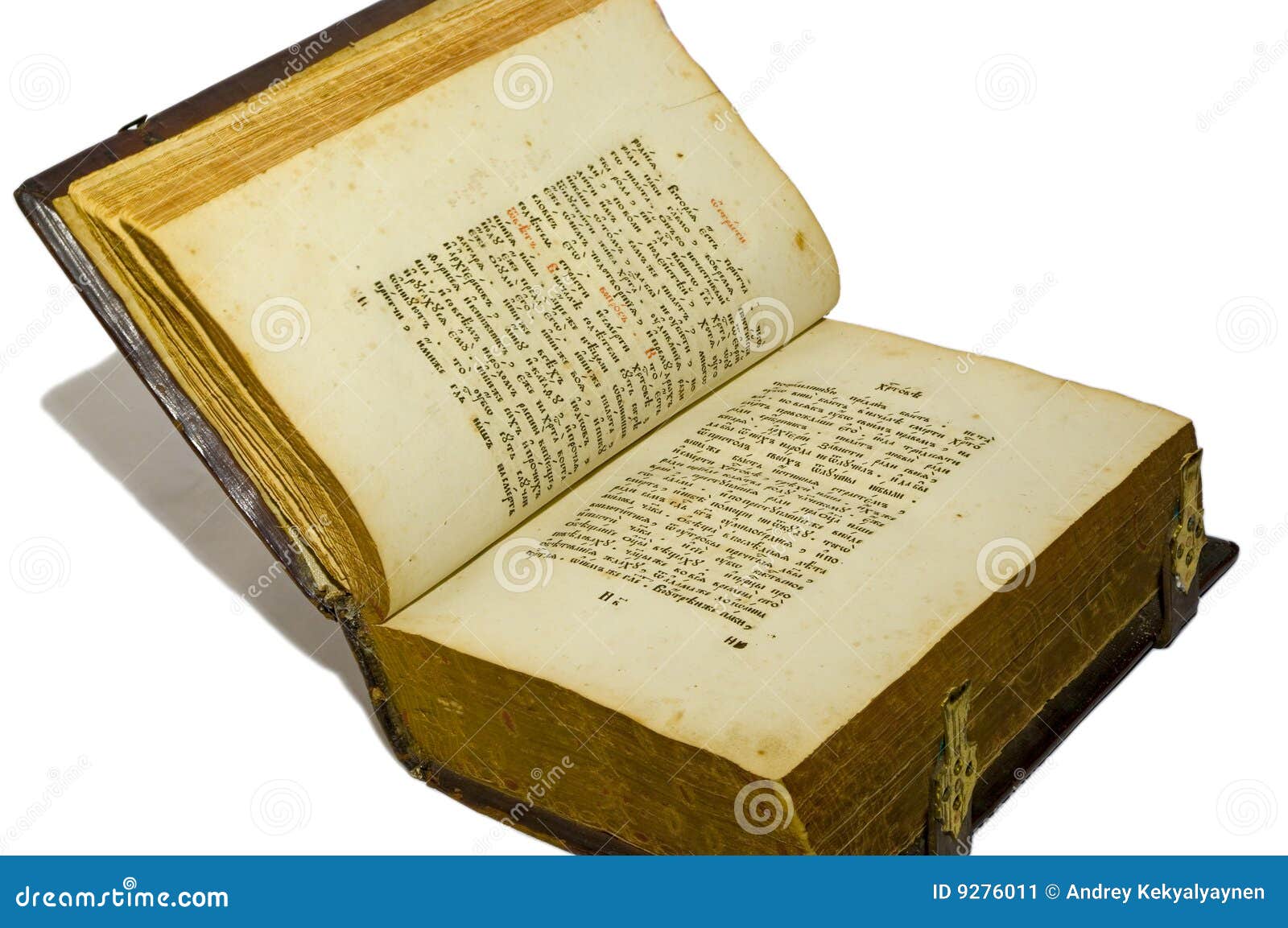 Vecchio Libro Aperto Isolato Sul Bianco Immagine Stock - Immagine di ...