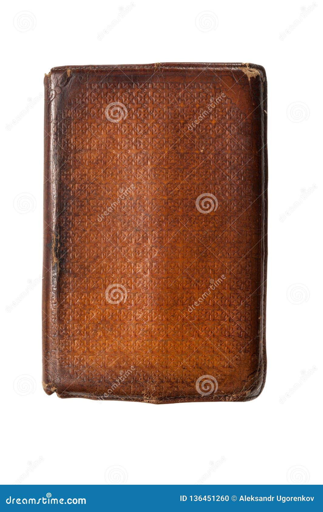 Vecchio Libro Rilegato Di Cuoio Isolato Fotografia Stock - Immagine di ...