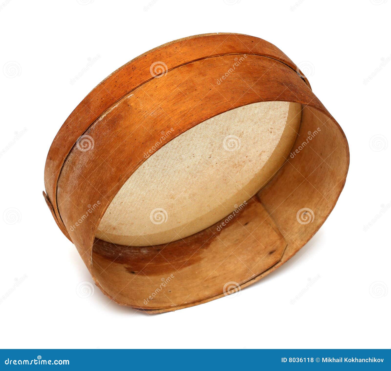 Vecchio setaccio di legno fotografia stock. Immagine di singolo - 8036118