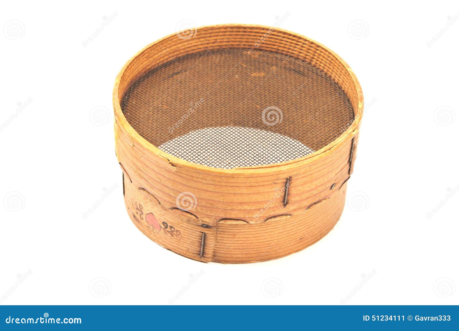 Vecchio Setaccio Di Legno Per Farina Immagine Stock - Immagine di ...