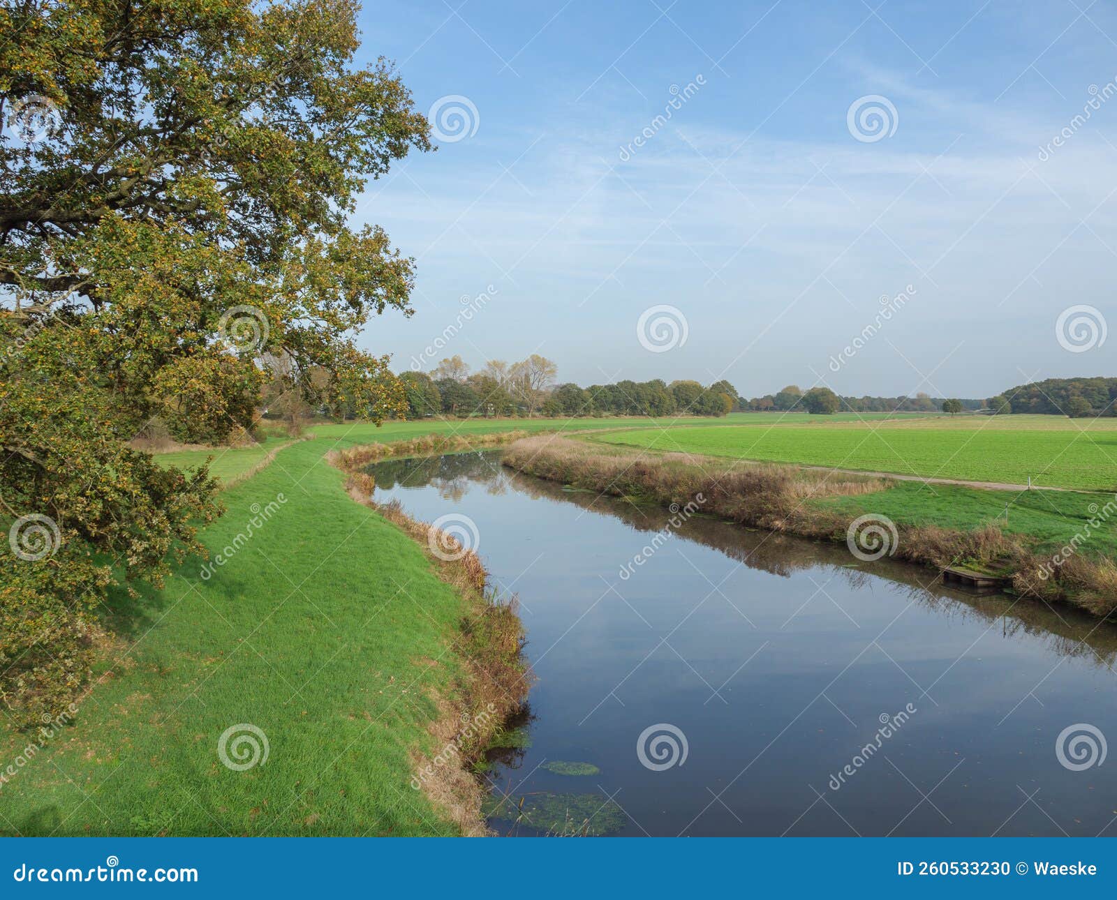 The Vechte River and the City of Emlichheim Stock Photo - Image of ...