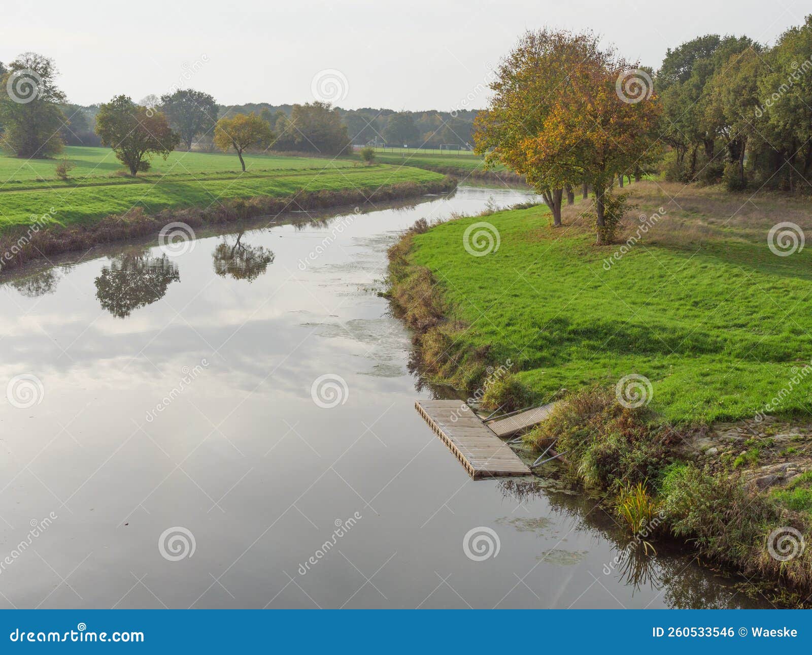 The Vechte River and the City of Emlichheim Stock Photo - Image of ...