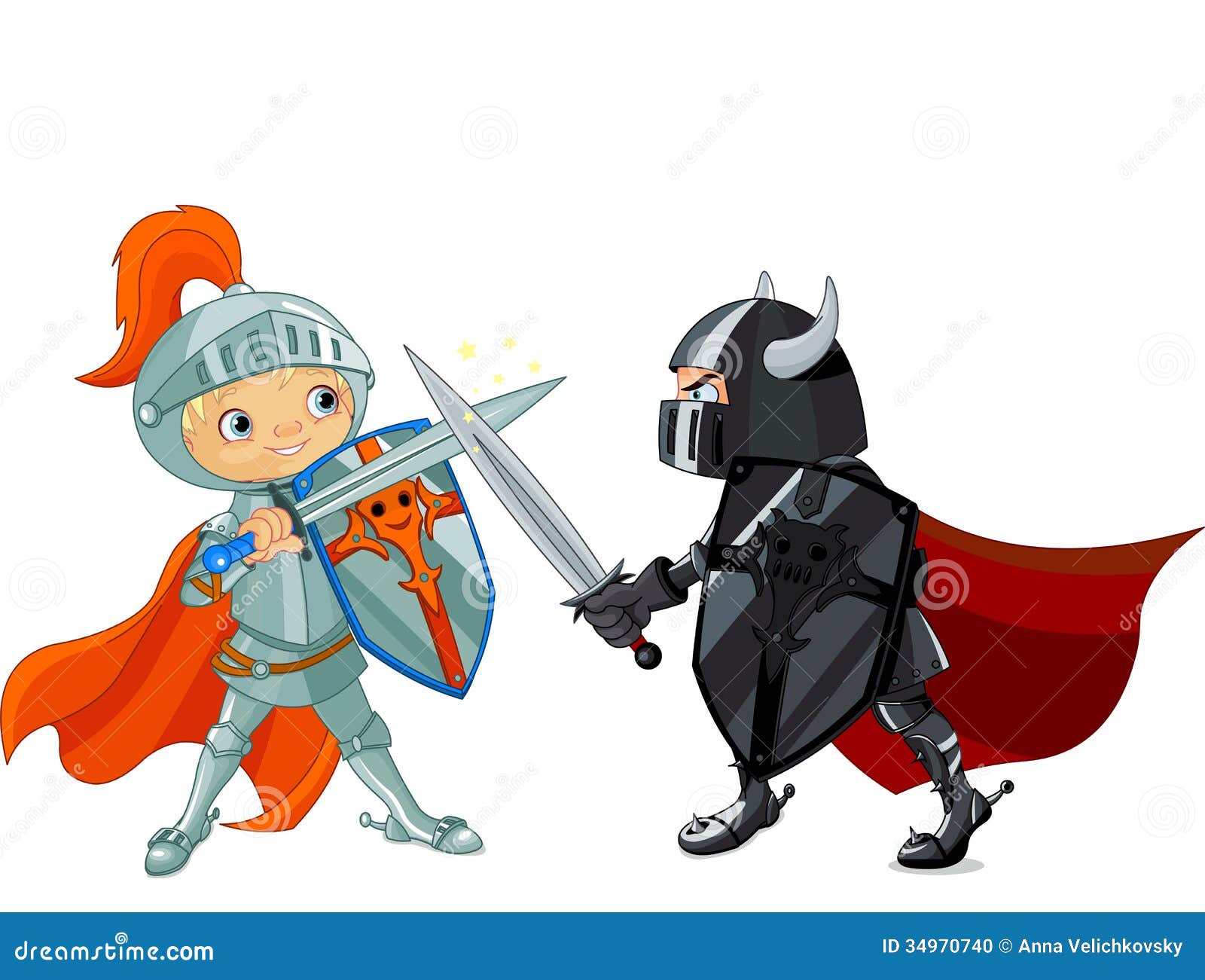 Vechtende Ridders vector illustratie. Illustration of beeld - 34970740