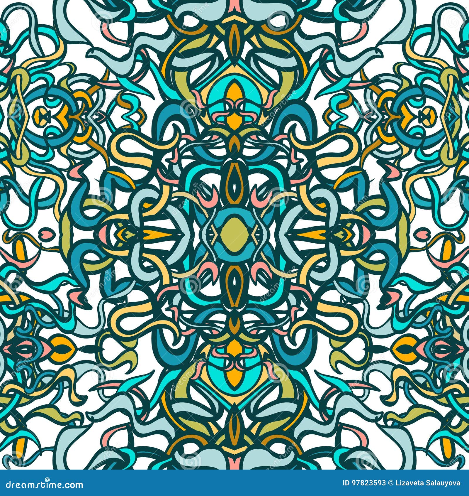 Vecor Colorful Abstract Seamless Pattern Stock Vector - Illustration of ...