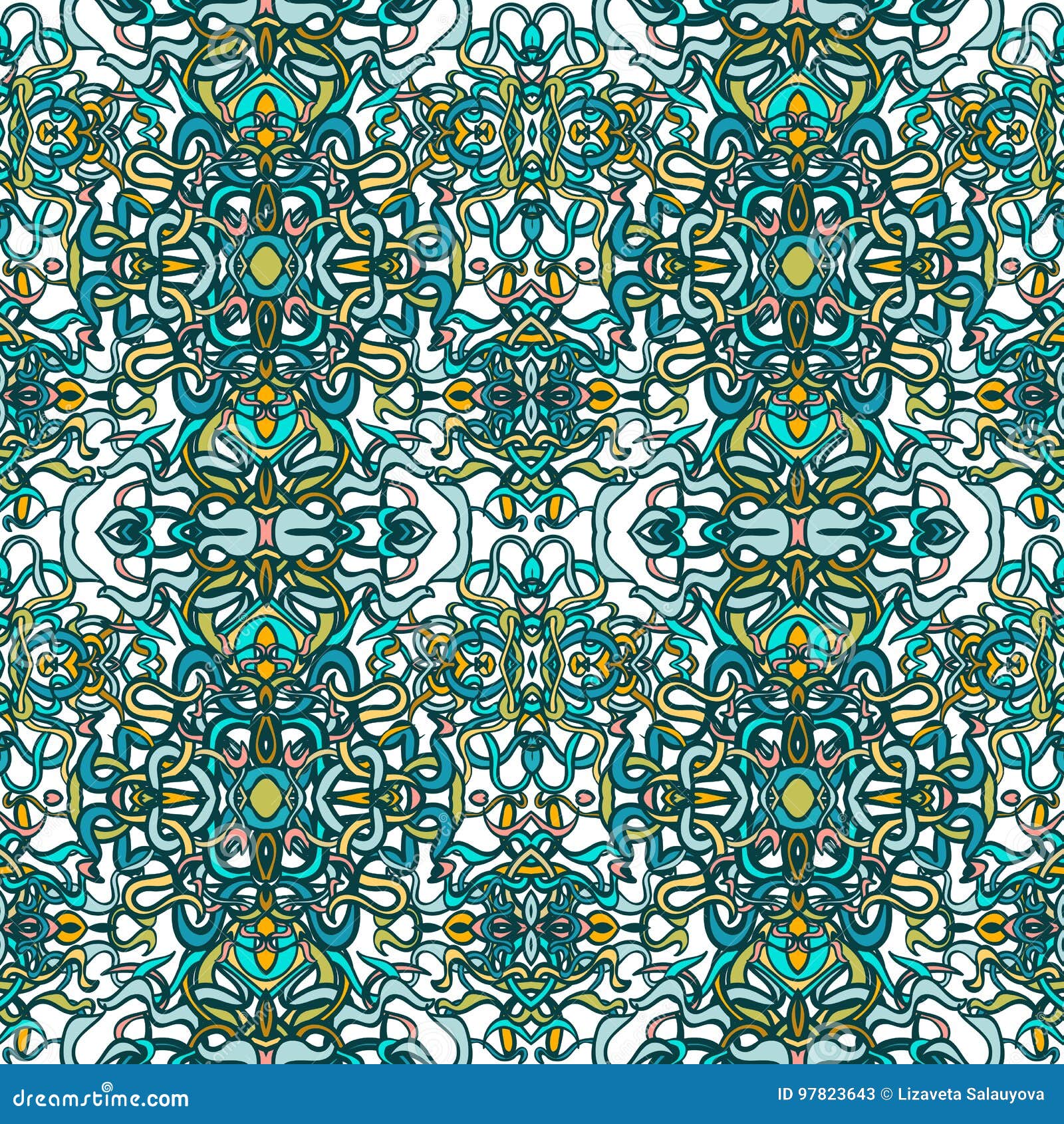 Vecor Colorful Abstract Seamless Pattern Stock Vector - Illustration of ...