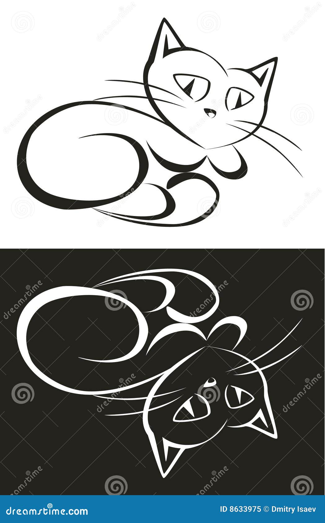 Vecteur. Chat 2 illustration de vecteur. Illustration du légende - 8633975