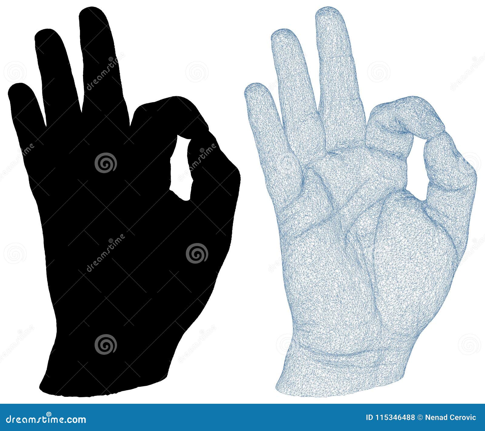 Vecteur CORRECT D'illustration De Signe De Main Illustration de Vecteur ...