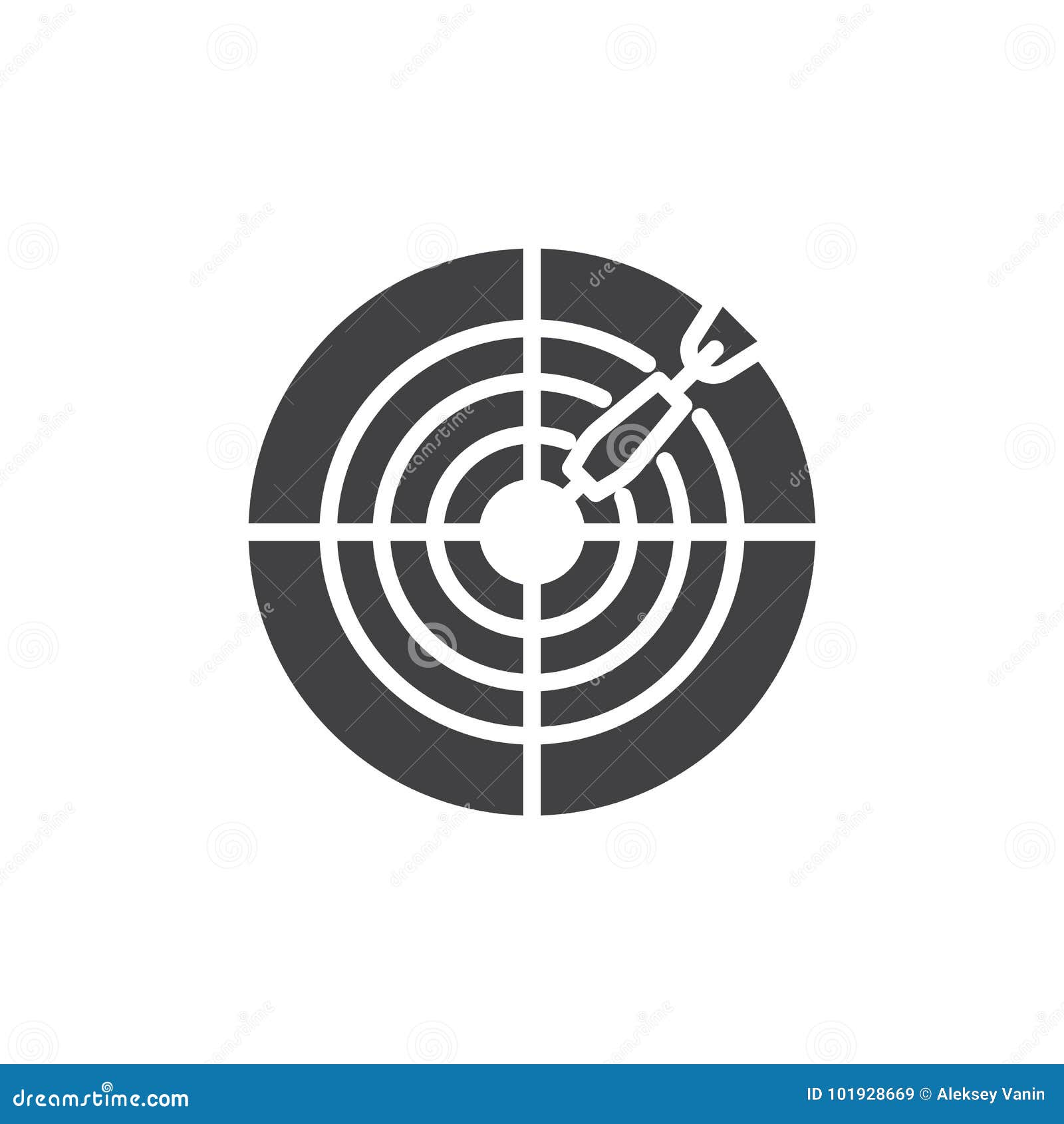 Vecteur d'icône de cible illustration de vecteur. Illustration du plat ...