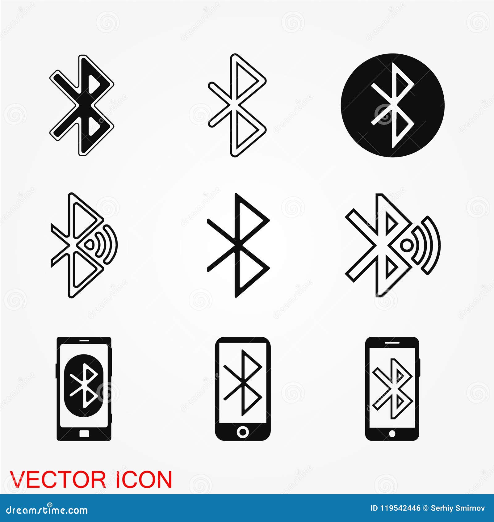 Vecteur D'icône De Signe De Bluetooth Photo éditorial - Illustration du ...