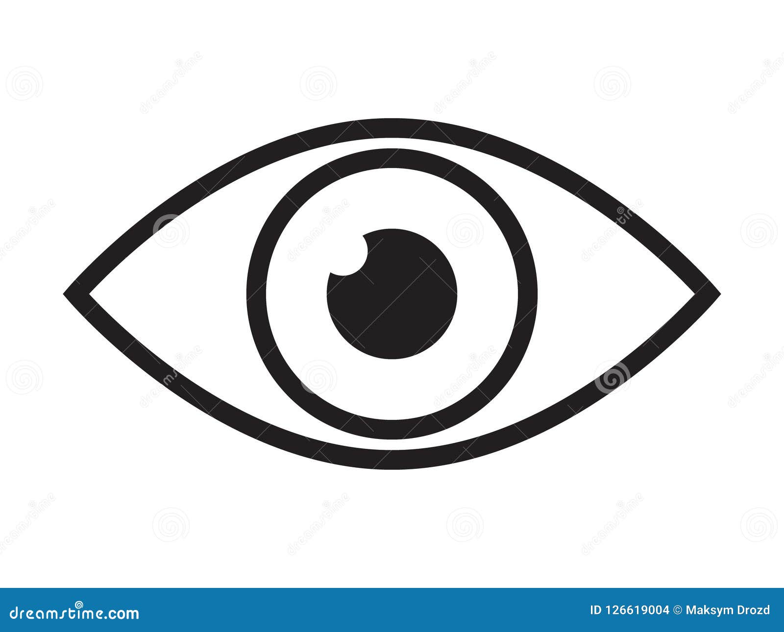 Vecteur d'icône d'oeil illustration de vecteur. Illustration du symbole ...