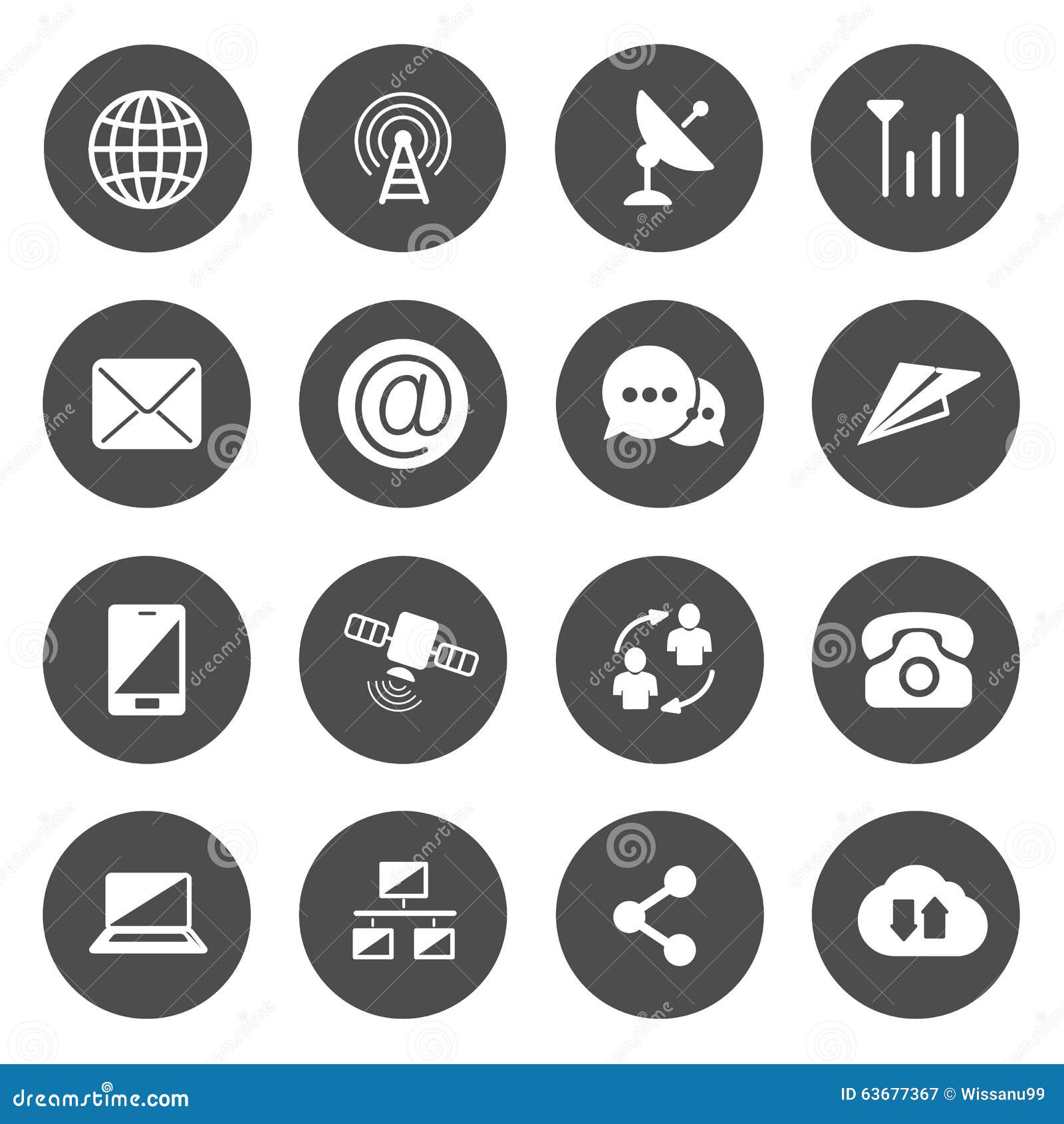 Vecteur D'icônes De Communications Illustration de Vecteur ...