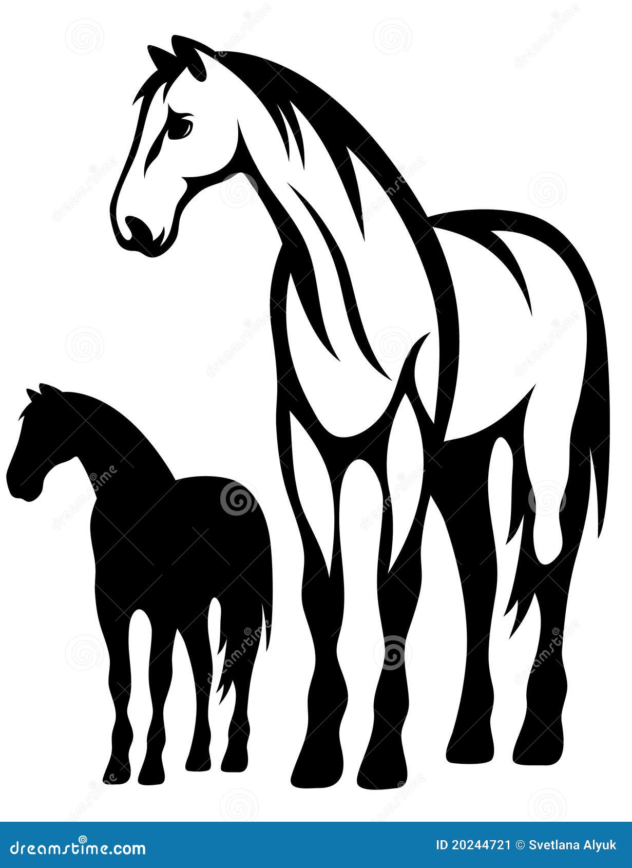 Vecteur de cheval illustration de vecteur. Illustration du étalon ...