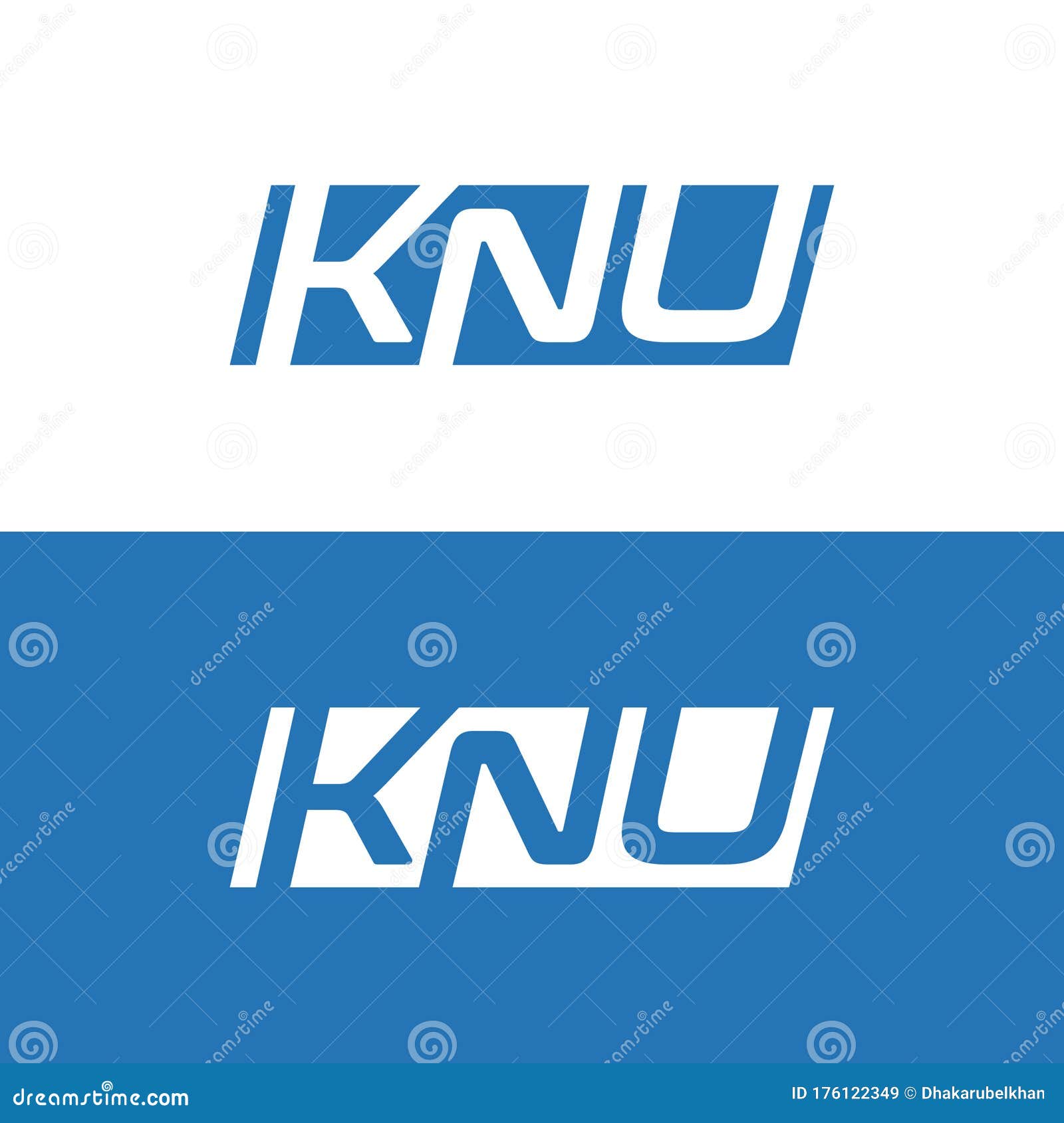 Vecteur De Conception De Logo De Lettre Knu Illustration de Vecteur ...