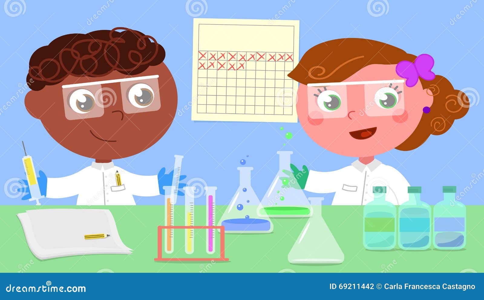 Vecteur De Deux Jeune Chercheurs Illustration de Vecteur - Illustration ...