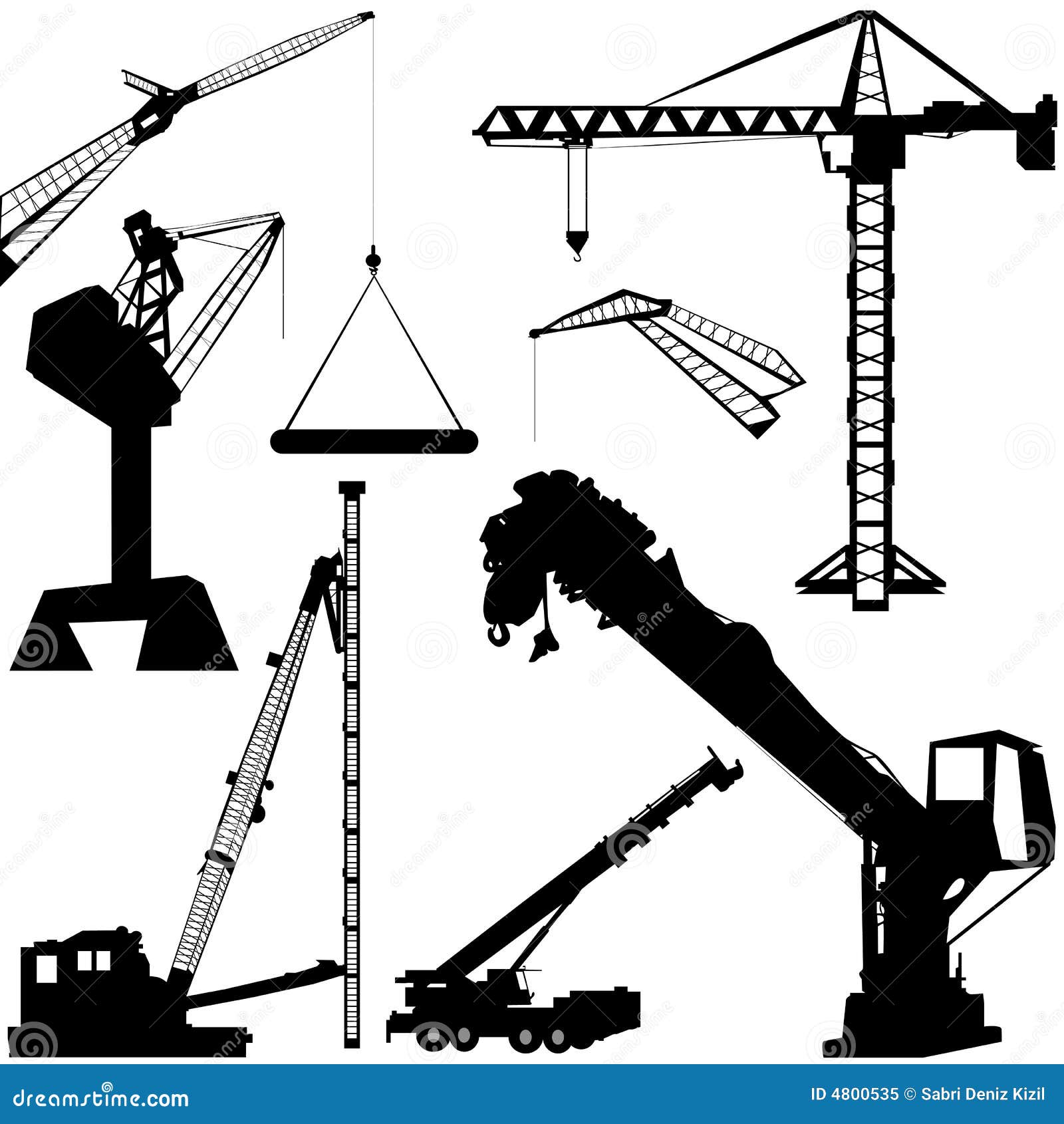 Vecteur De Grue De Construction Illustration de Vecteur - Illustration ...
