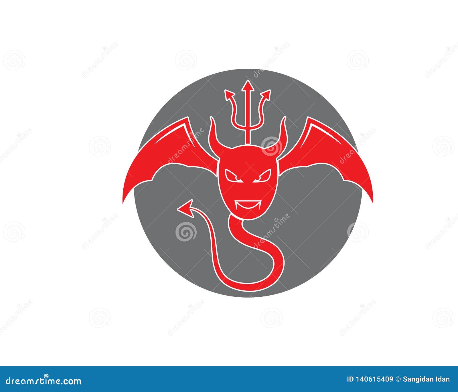 Vecteur de logo de diable illustration de vecteur. Illustration du ...