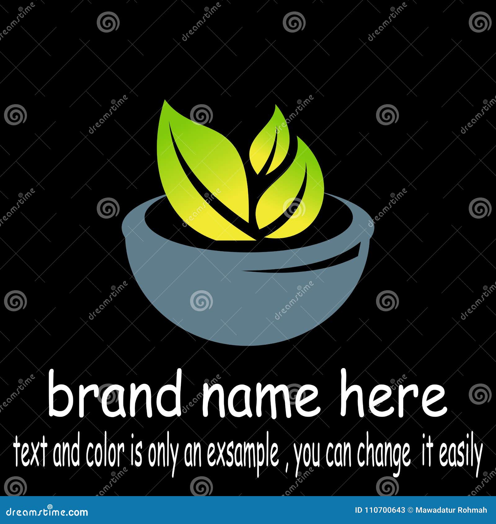 Vecteur De Logo De Feuille De Cuvette Illustration de Vecteur ...