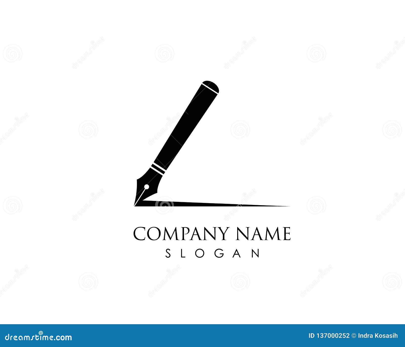 Vecteur de logo de stylo illustration de vecteur. Illustration du ...