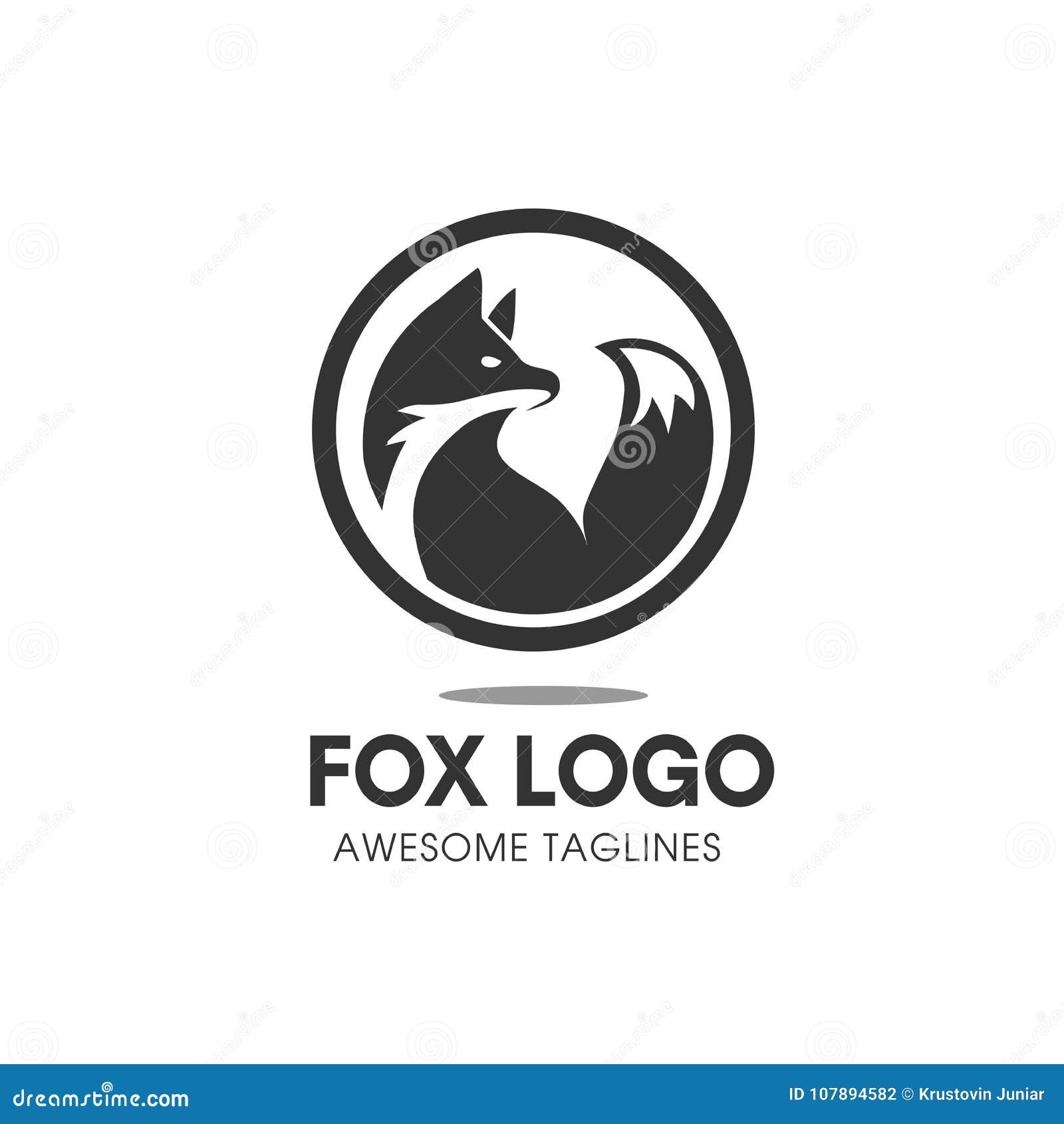 Vecteur De Logo De Symbole De Cercle De Fox Illustration de Vecteur ...